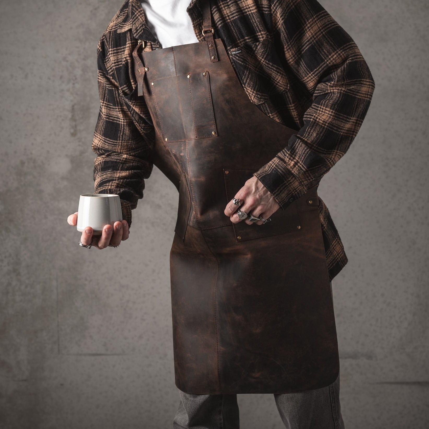 Leather Apron: Leather Full Apron for Cooking, Crafting, Gardening ...